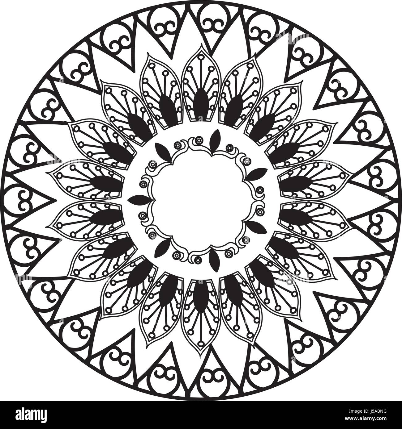 mandala vintage decoration classic circular design Stock Vector Image ...
