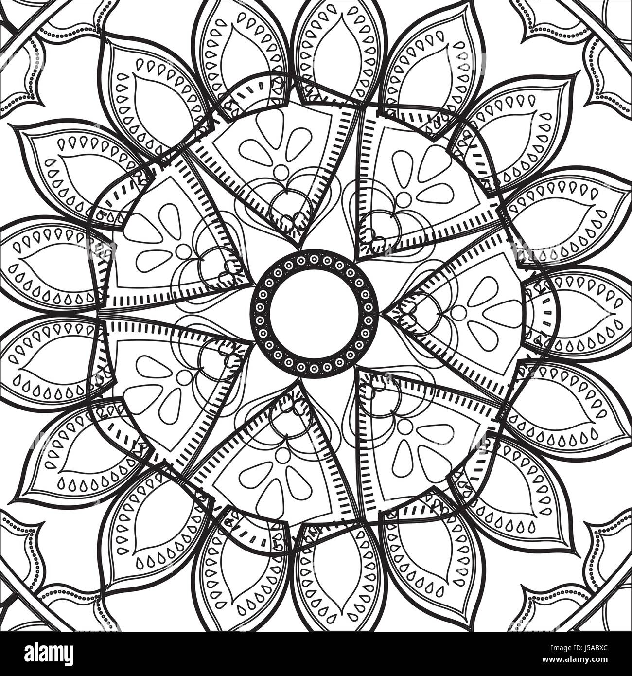 mandala ethnic detailed, relaxation scheme pattern Stock Vector Image ...