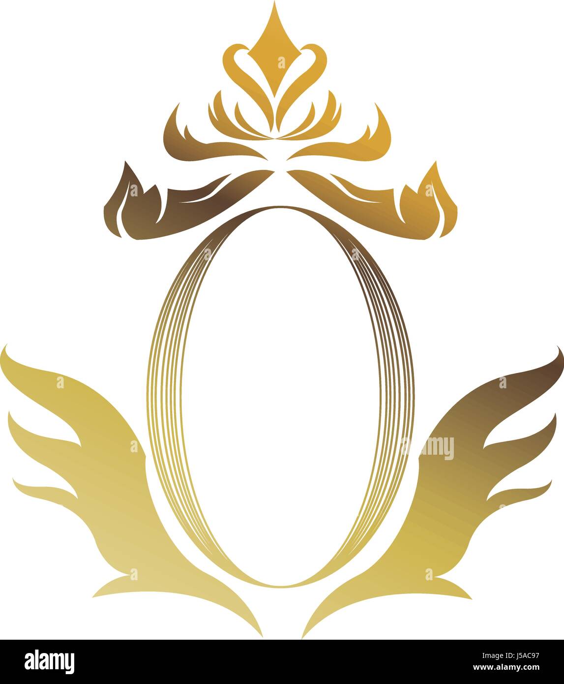 golden shield floral heraldic luxury frame decoration. emblem ornament ...