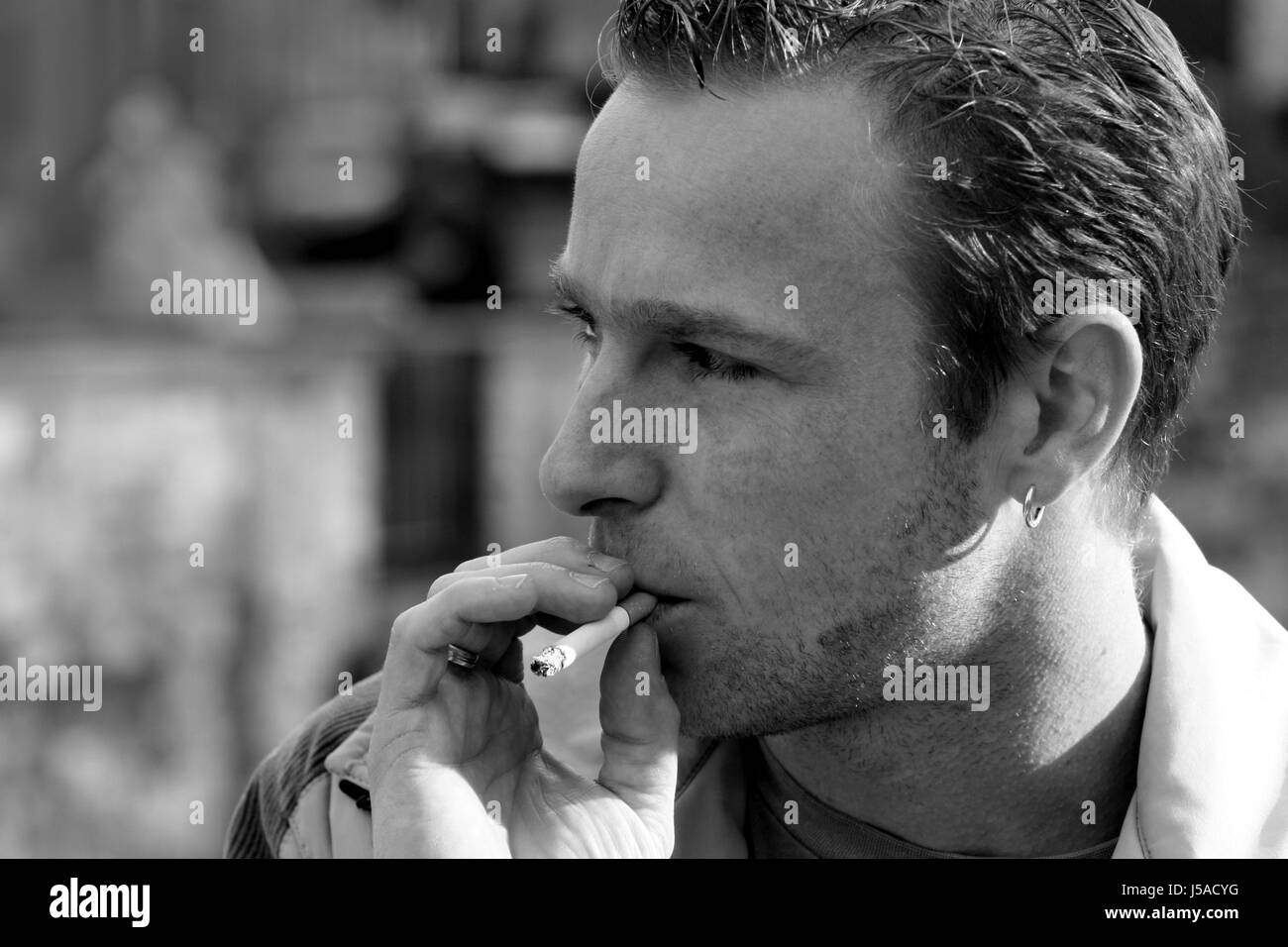 Sad man character in Black and White Stock Photos & Images - Alamy