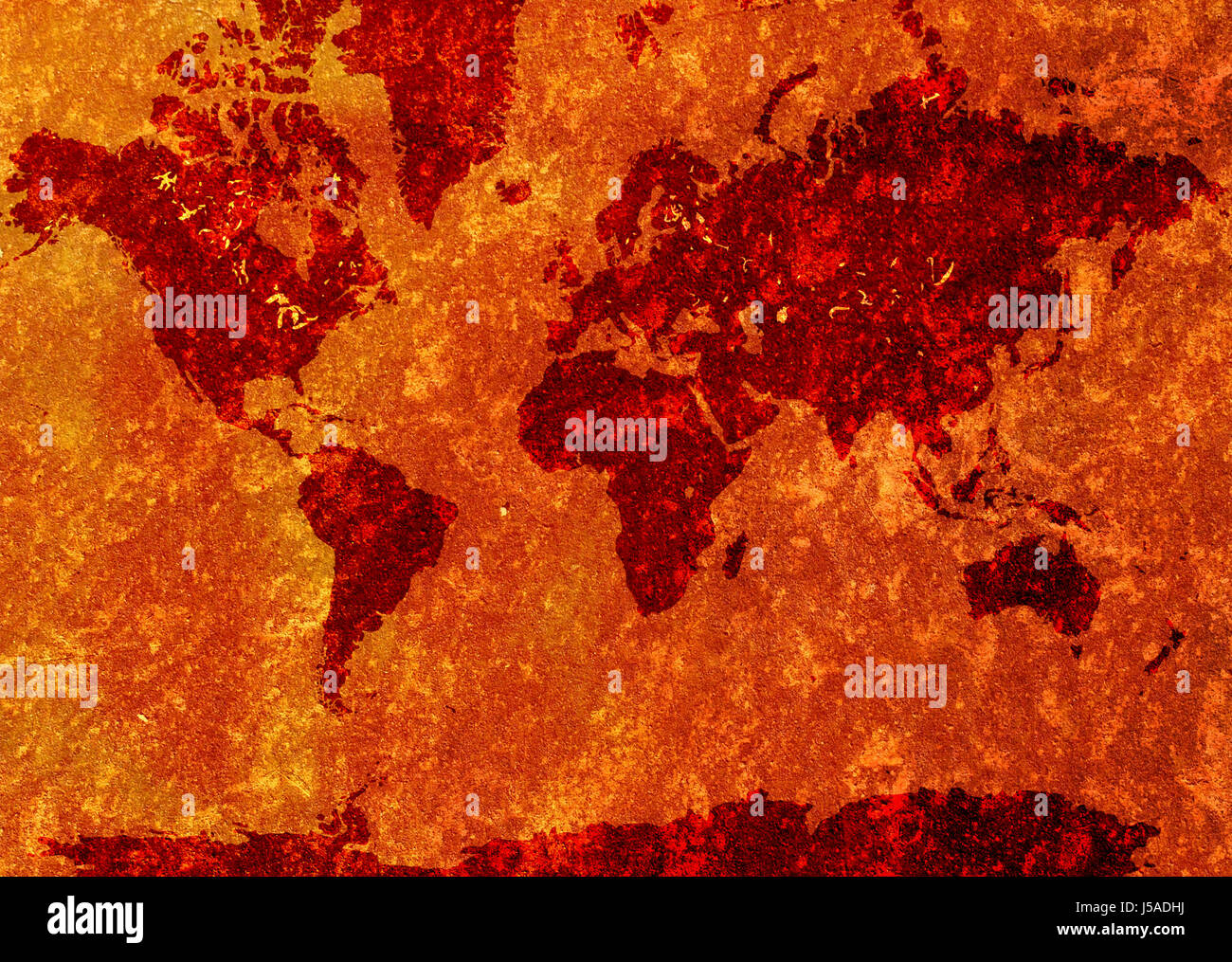 old rusty world map Stock Photo - Alamy