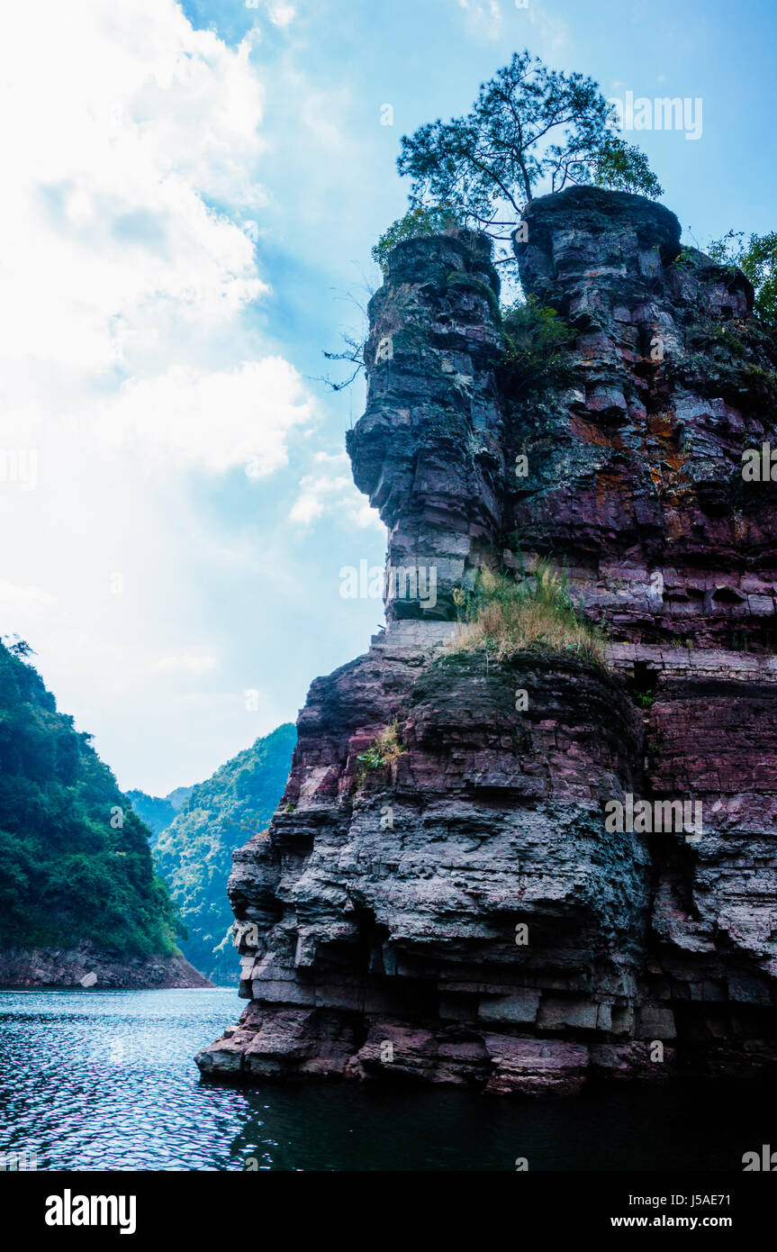 Beautiful reservoir scenery in summer Stock Photo - Alamy