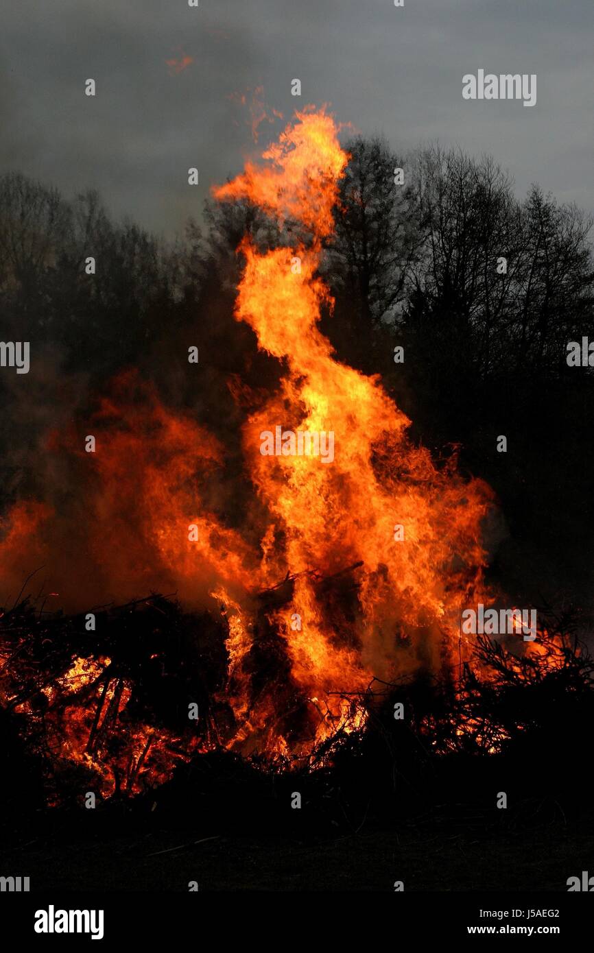 tree trees easter fire conflagration flame flames traditions easter ...