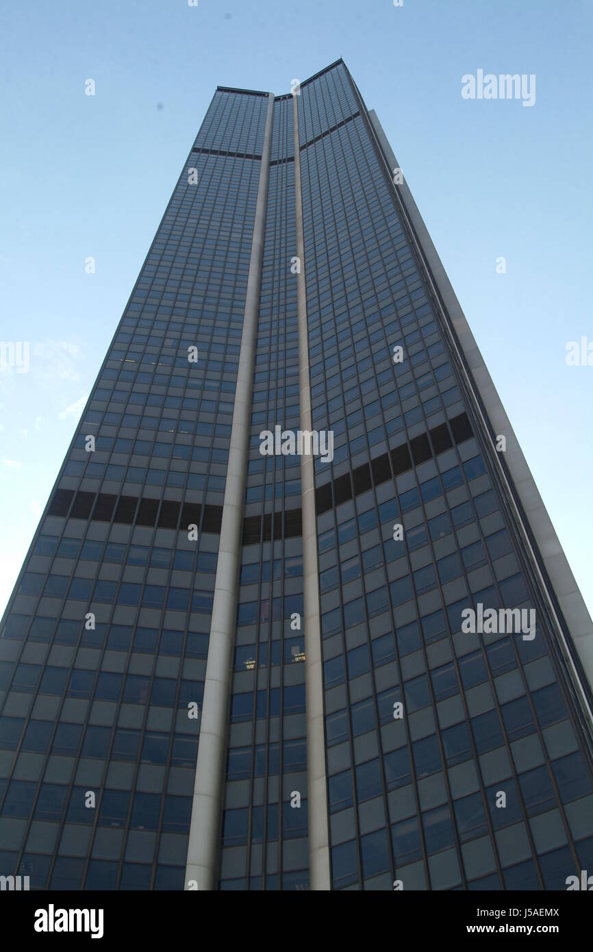 blue tower office house multistory building multistorey building multi ...