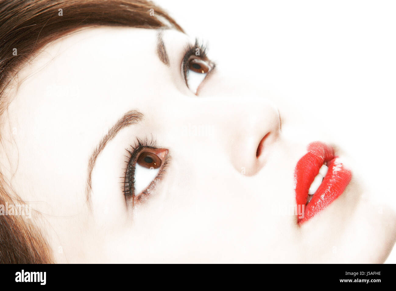 portrait highkey snowwhite piece section segment part area rote lippen ...