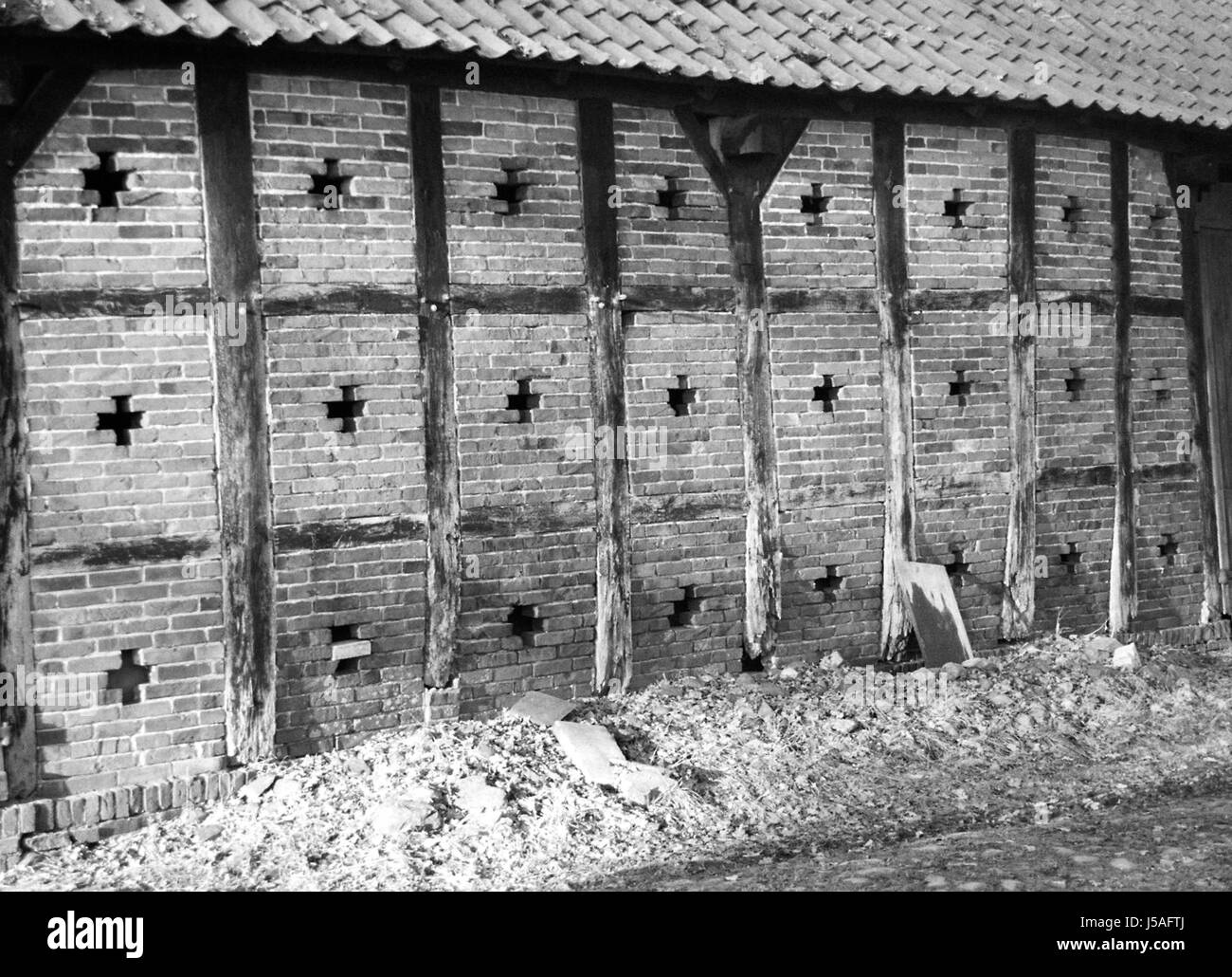 art agriculture farming cross frame-work wall brick barn stable farmer ...