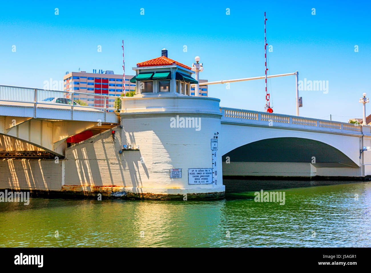 The West Kennedy Street drawbridge over the Hillsboro River in downtown ...