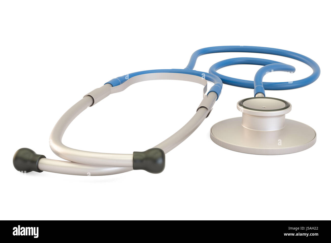 Stethoscope closeup, 3D rendering isolated on white background Stock ...