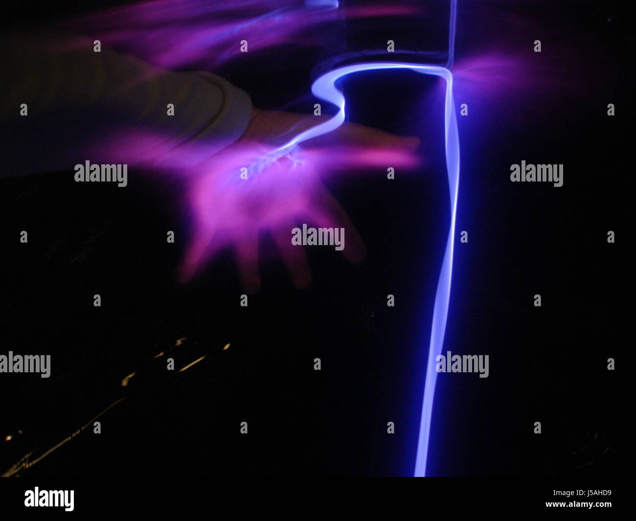 hand experiment energy power electricity electric power lightning sheet ...