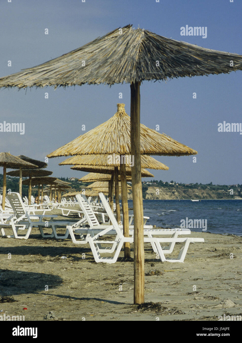 empty beach in greece Stock Photo - Alamy