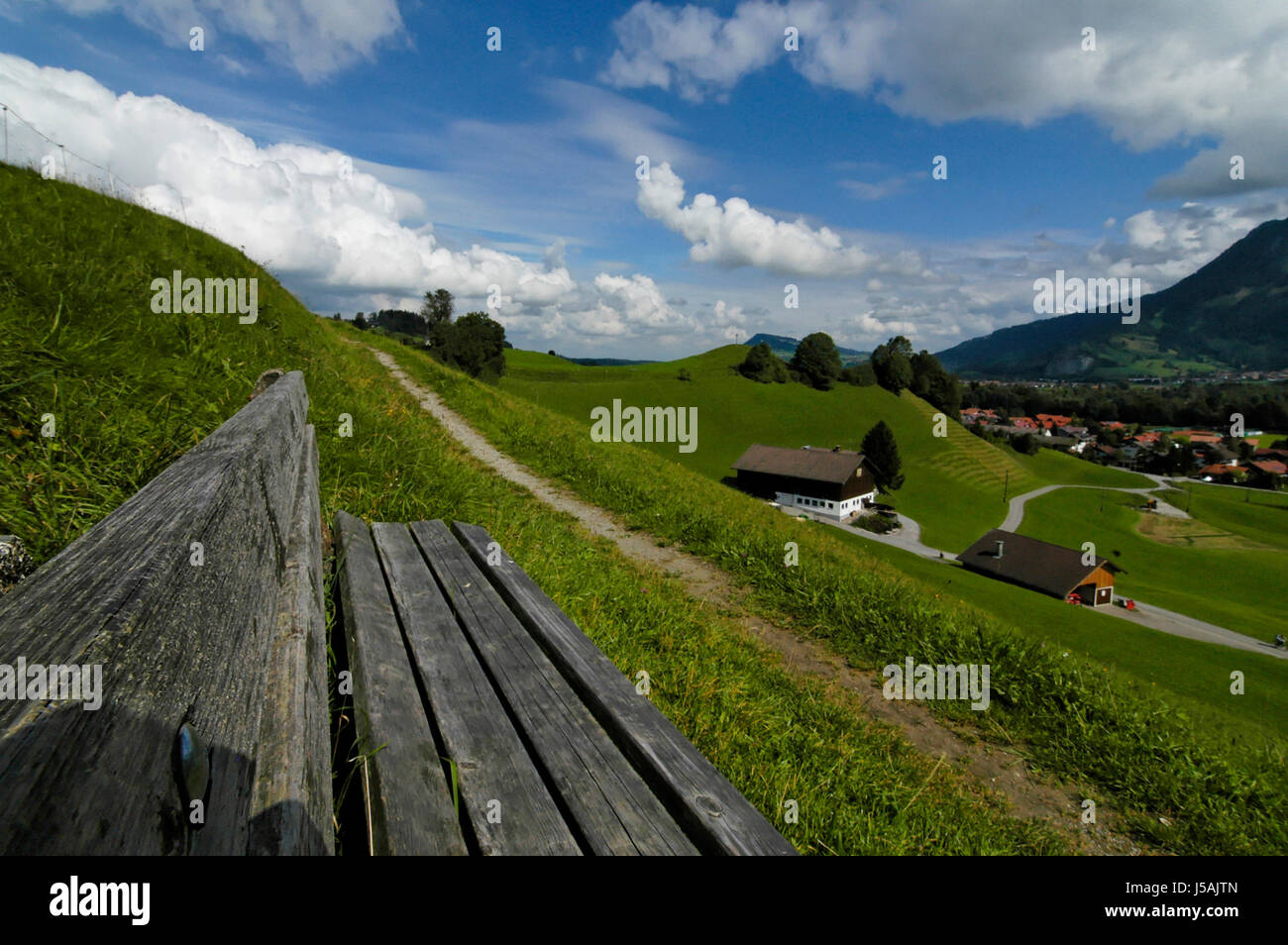 bavaria meadows sight view outlook perspective vista panorama lookout ...