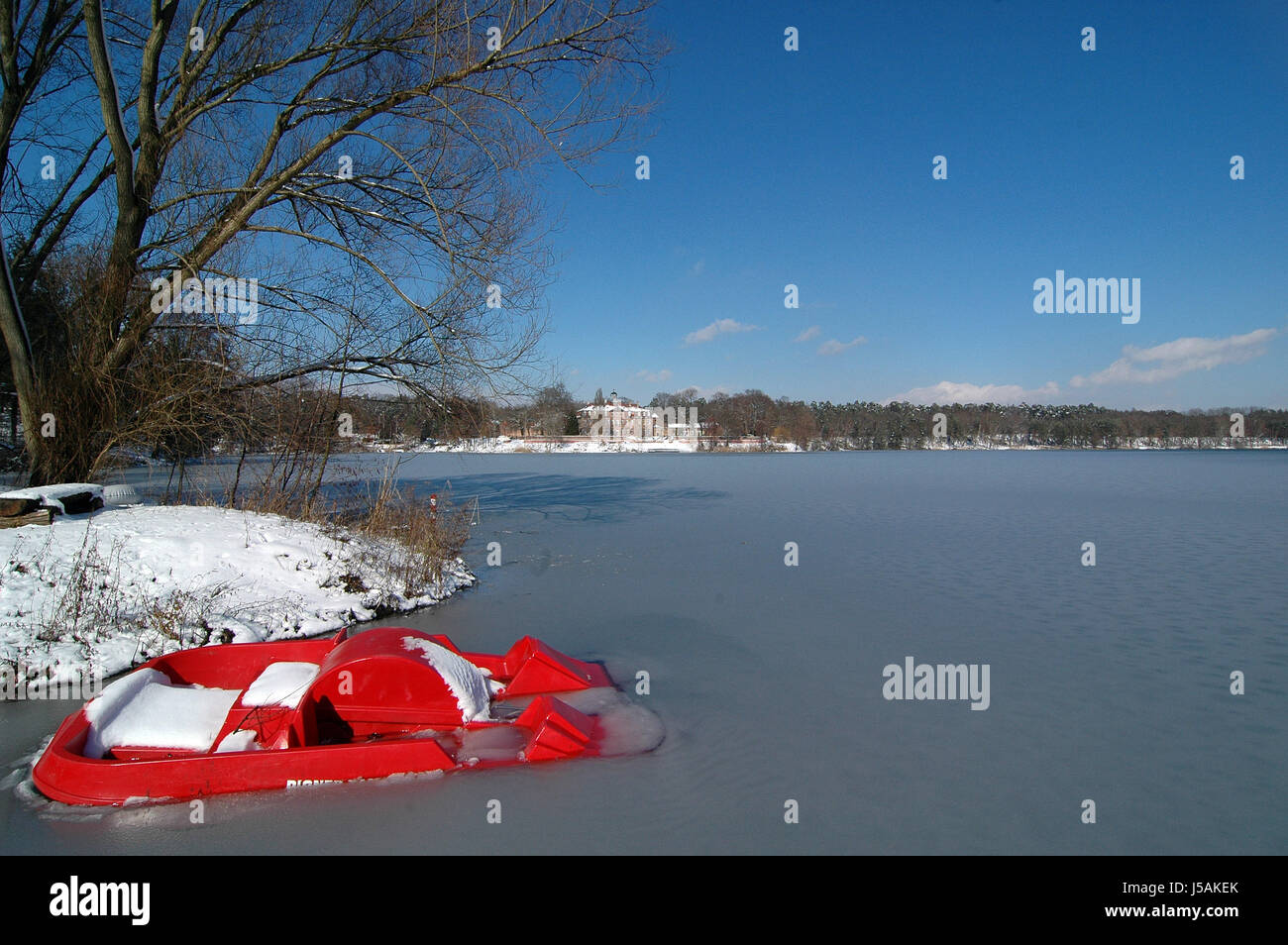 blue winter cold ice frost frozen rapt pedal boat firmament sky snow ...