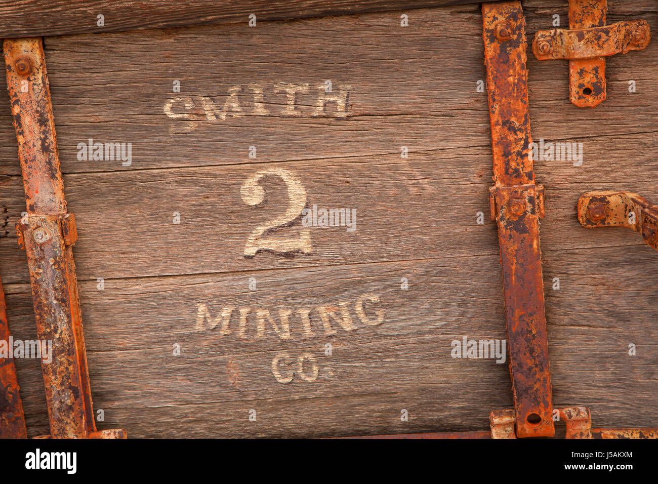 Mining Company sign, Calico Ghost Town County Park, California Stock ...