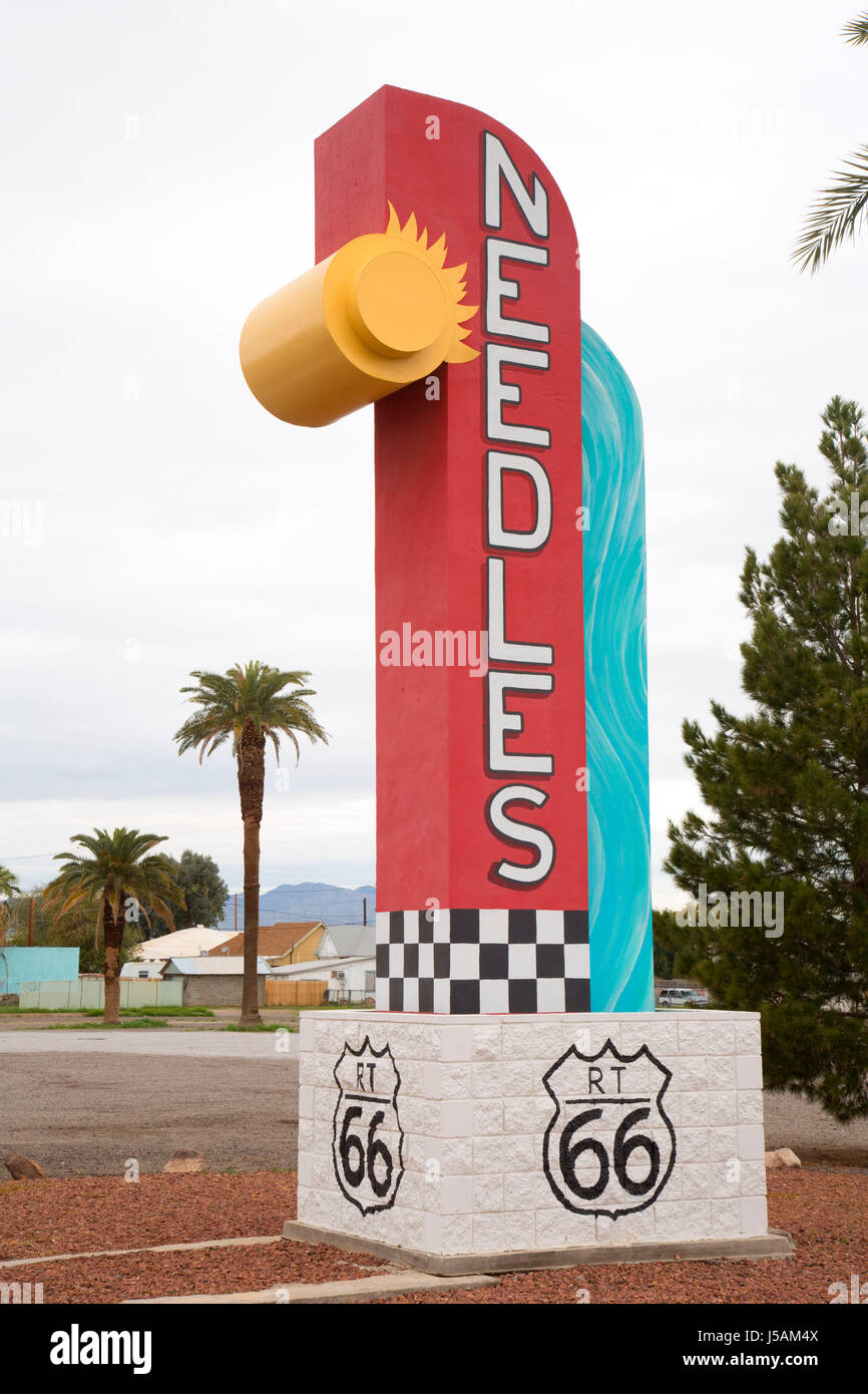 Needles sign, Needles, California Stock Photo - Alamy
