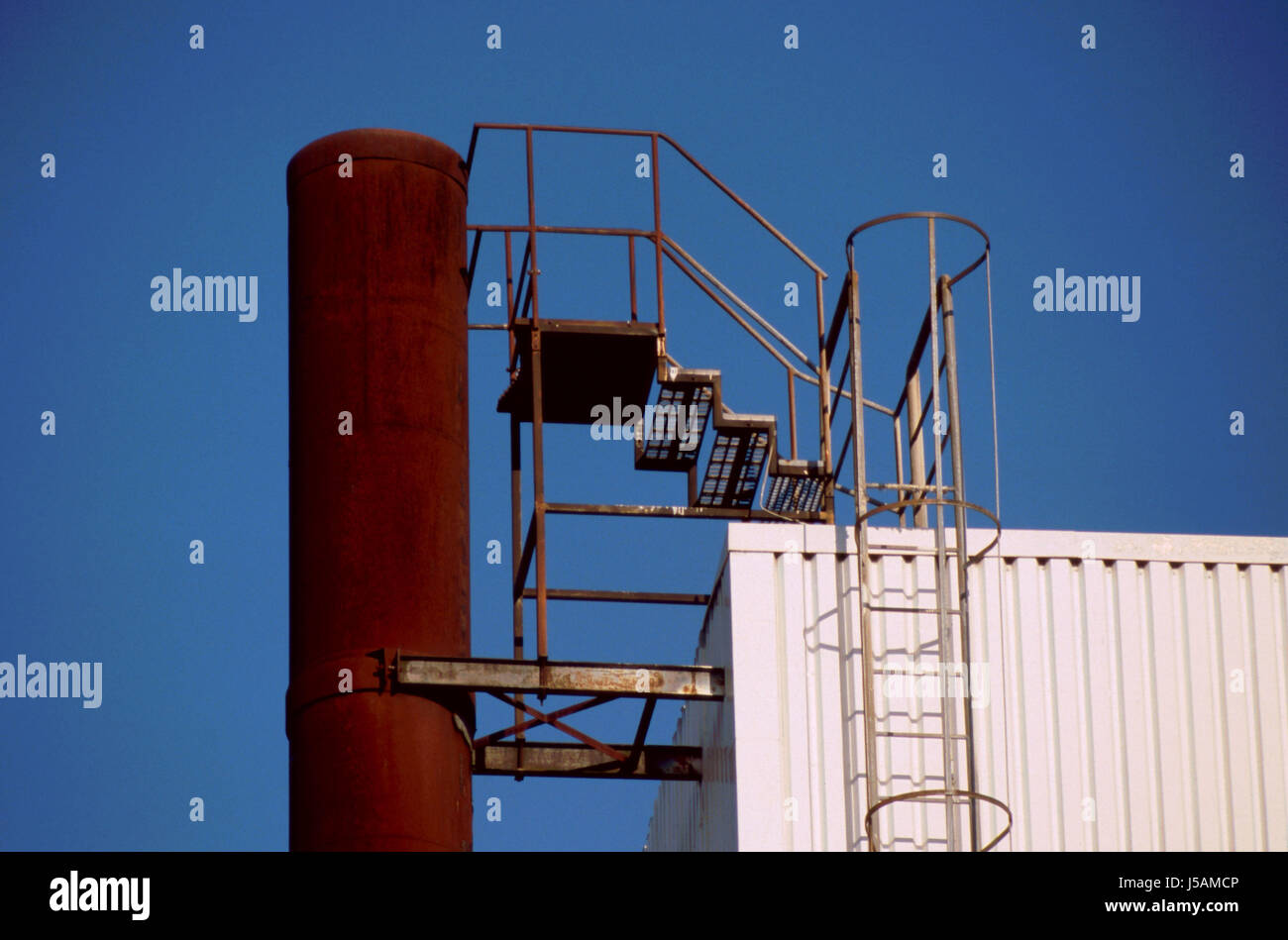 metal rusty work factory chimney drainpipe chimney-flue building ...
