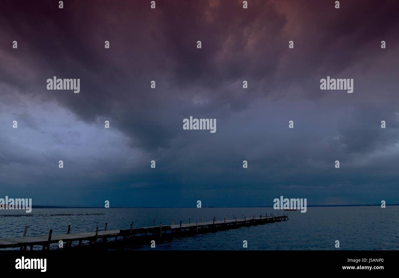 waters bridge spring thunderstorm thundreous seasons water clouds ...