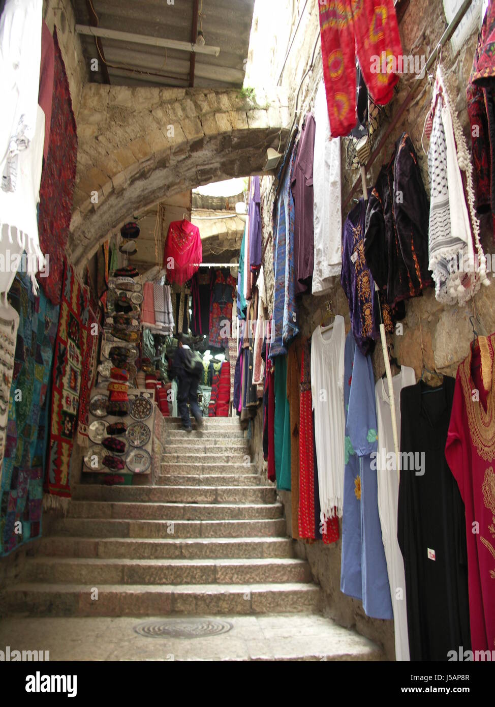 old town israel holy city jerusalem cloths booths weekly market ...