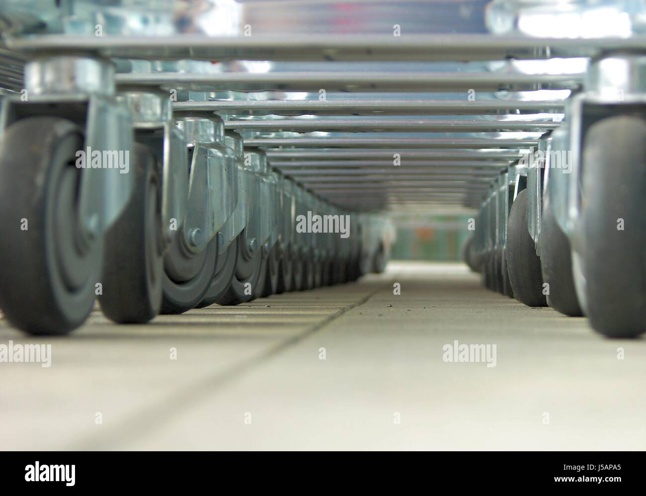 basket shopping supermarket roll trolley cart into one another handle ...