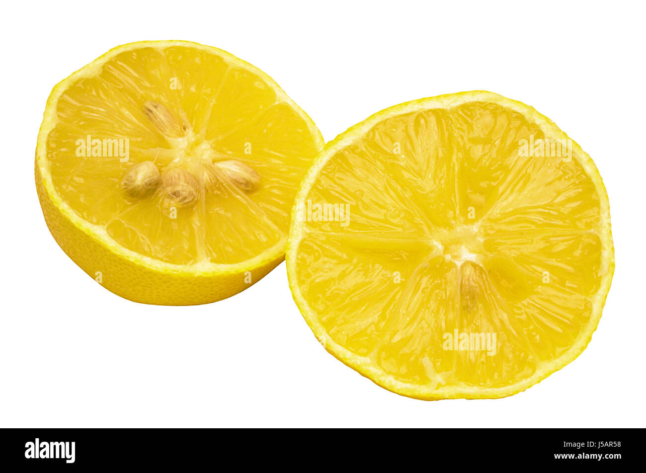 Halved fresh lemon halves two hi-res stock photography and images - Alamy