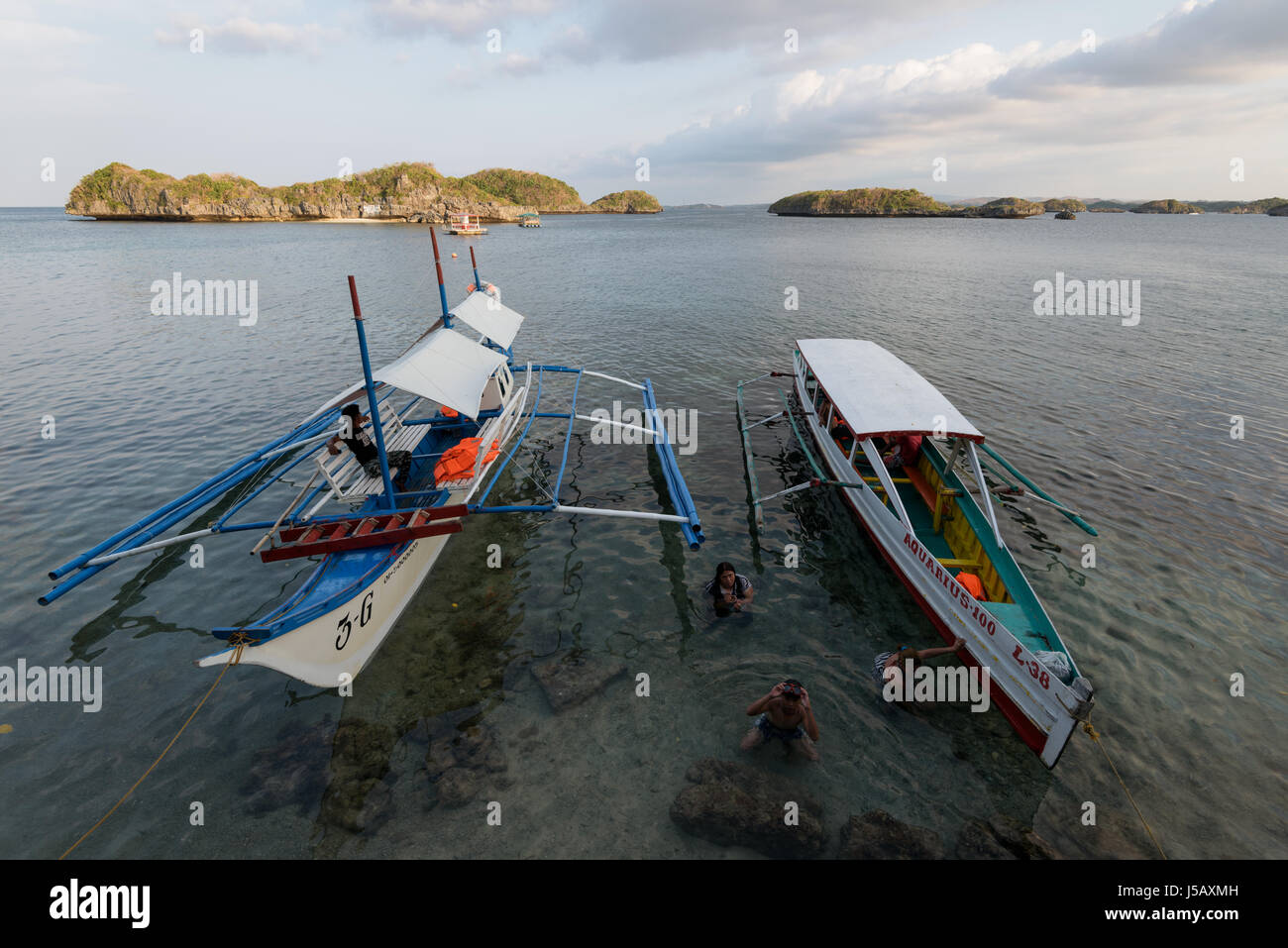 Quezon Island, Philippines - April 11, 2017: Tourists enjoying the ...