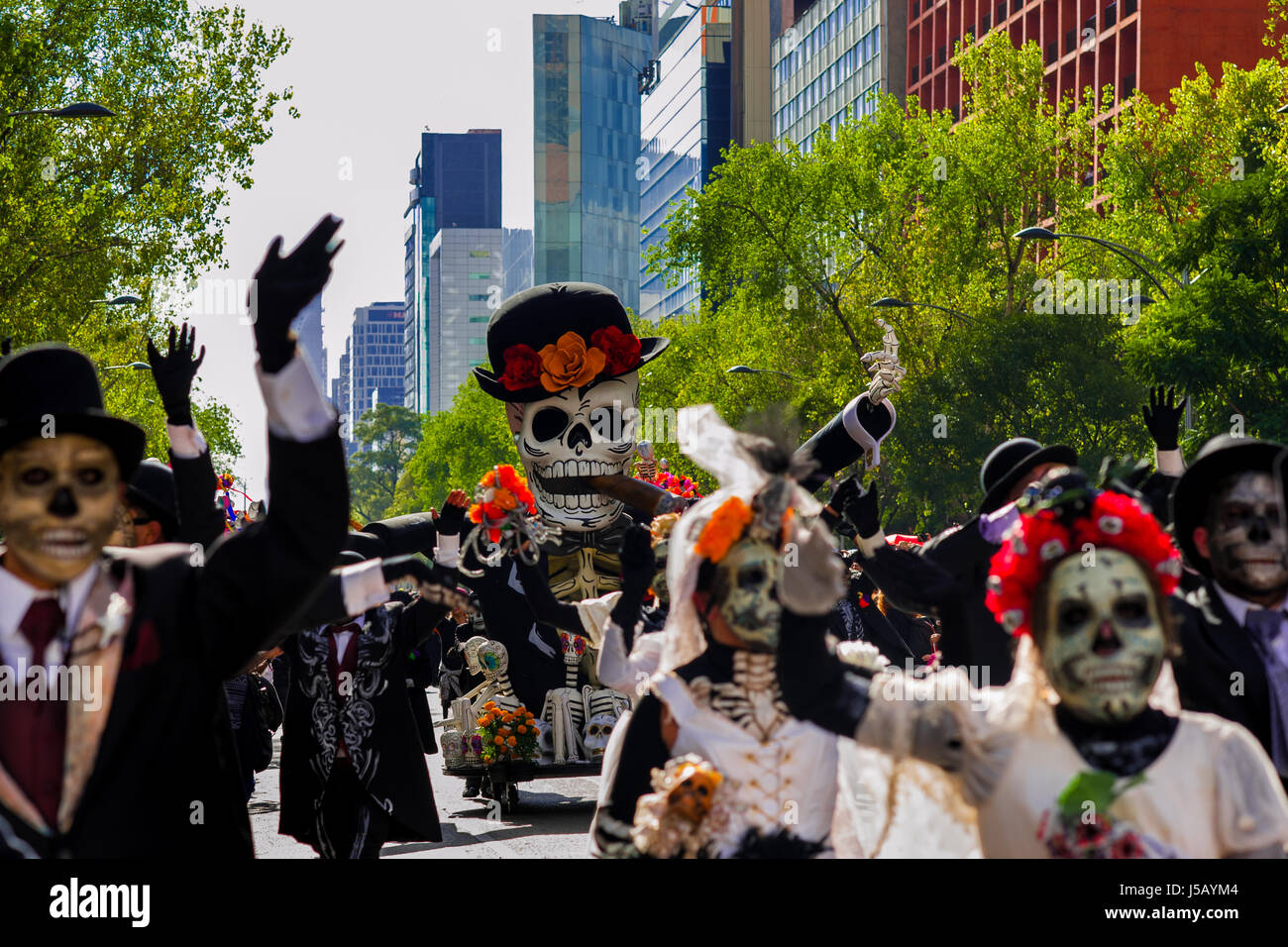 A gigantic Calaca figure, a Mexican icon representing the deceased, is ...