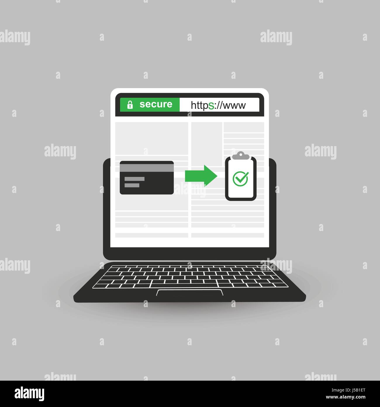 Protocol Safe And Secure Browsing On Mobile Computer Stock