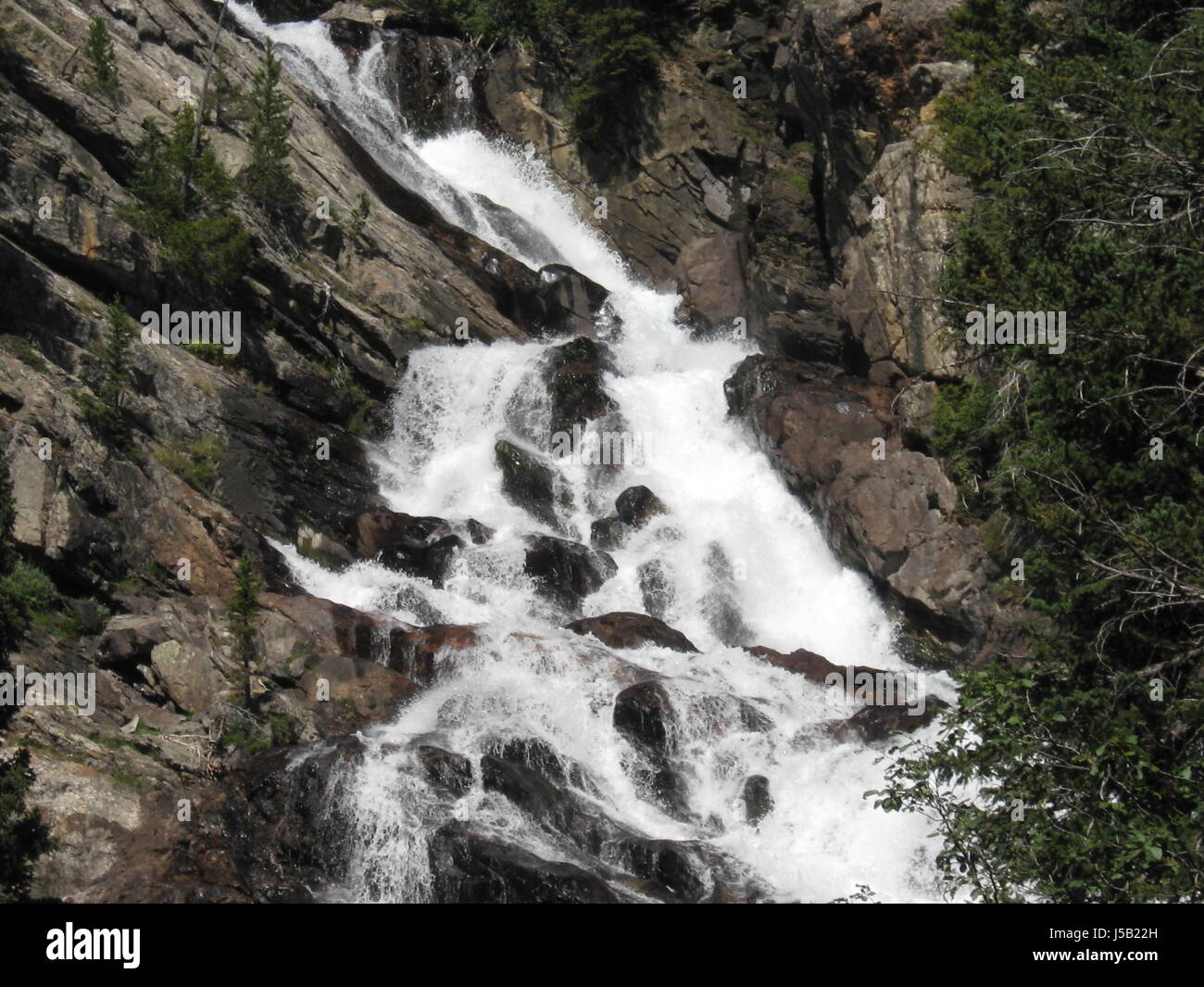Hidden falls, Grand Teton National Park Stock Photo - Alamy