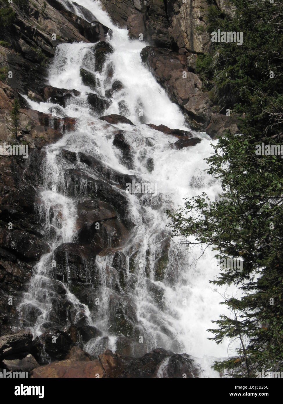 Hidden falls, Grand Teton National Park Stock Photo - Alamy