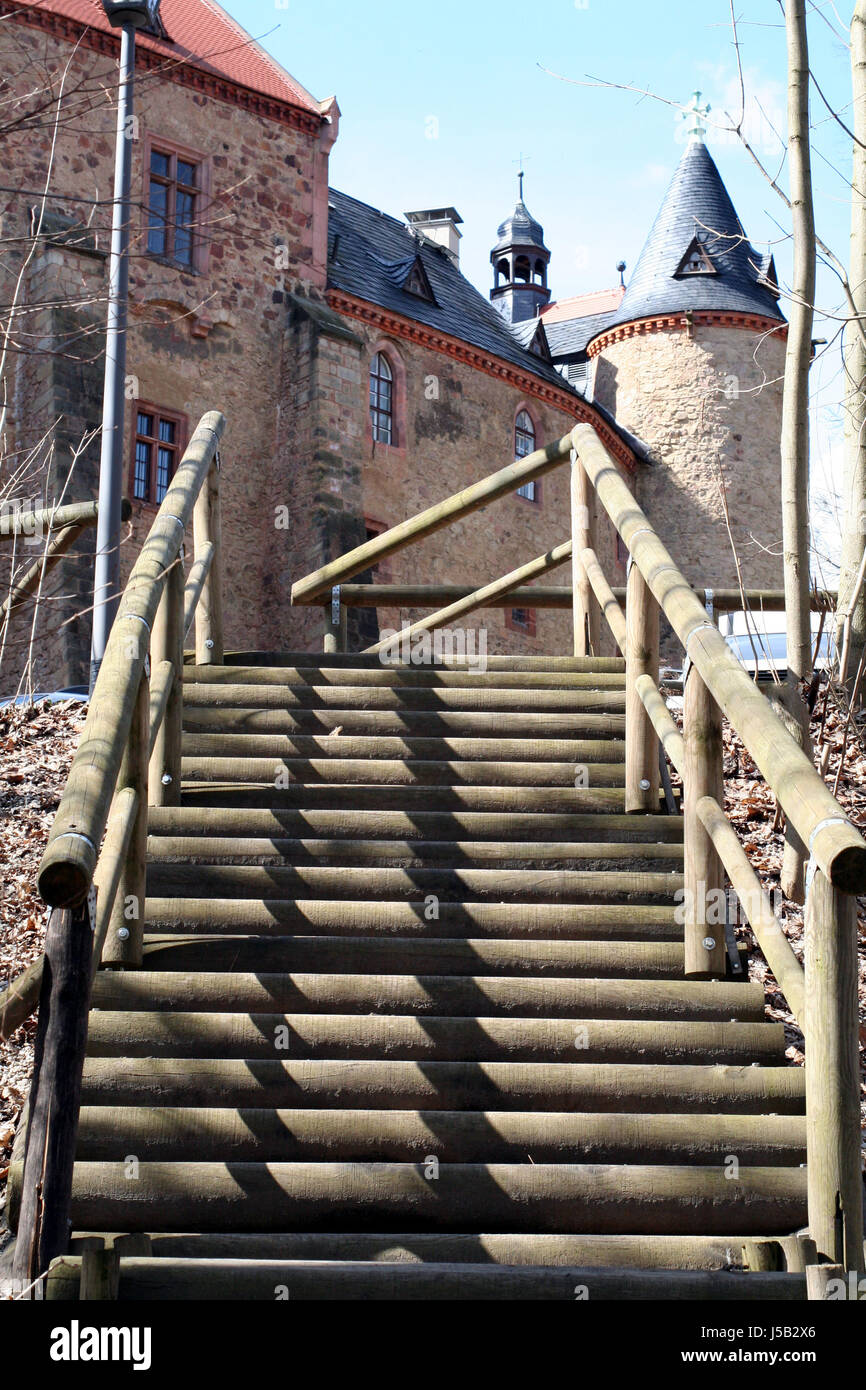 stairs a trip goal saxony steep path chateau castle steps holztreppe ...