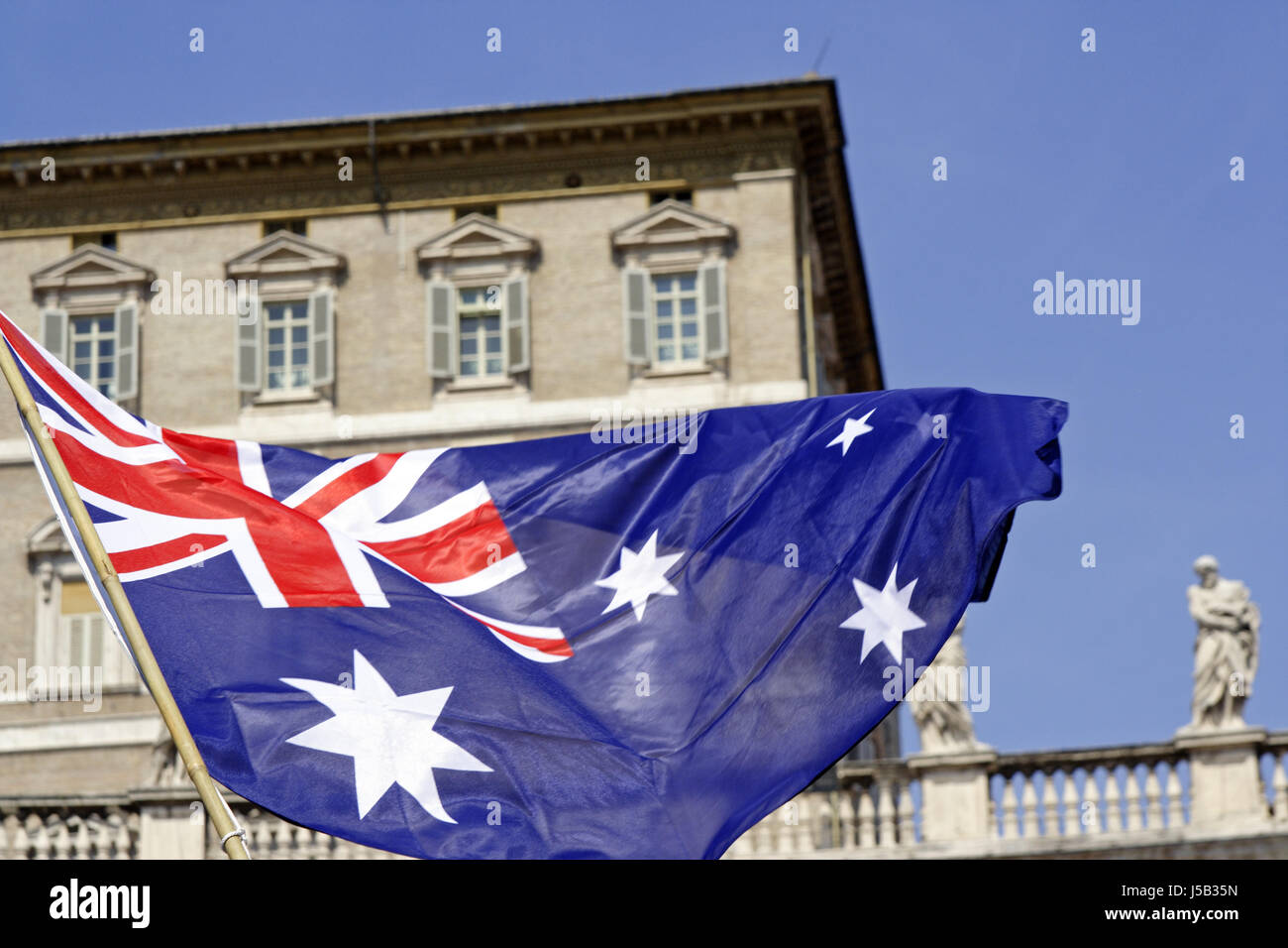 australian flag on st. peter's square Stock Photo - Alamy