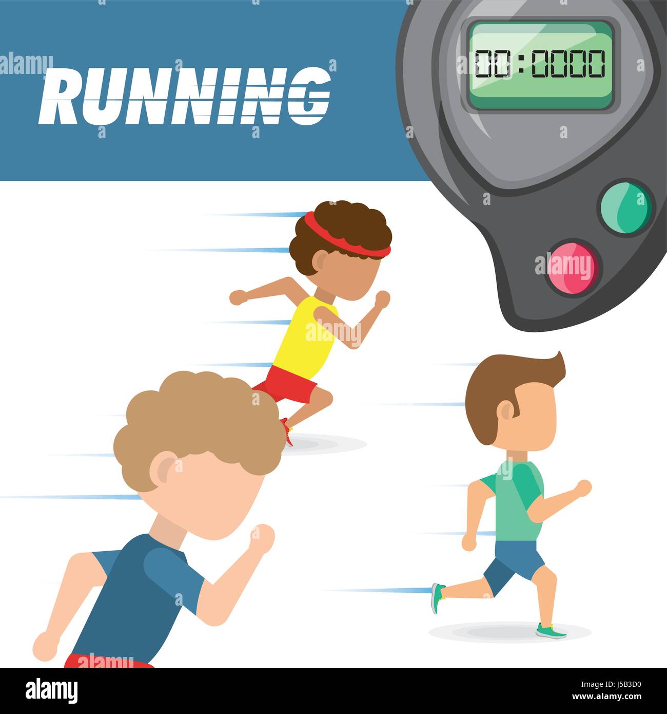 athletes running in competition championship Stock Vector Image & Art ...