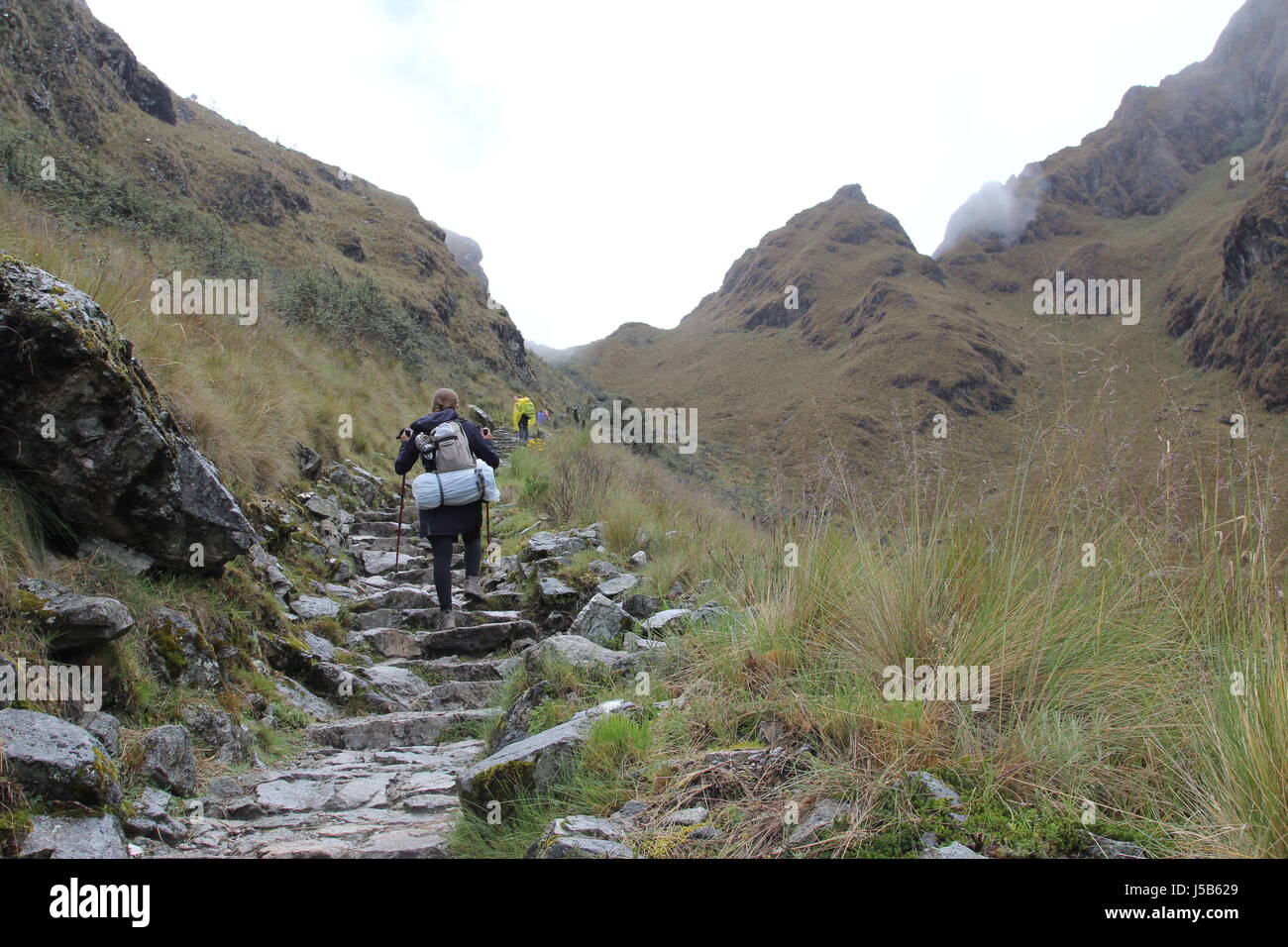Hiking Incan Stairs Stock Photo - Alamy