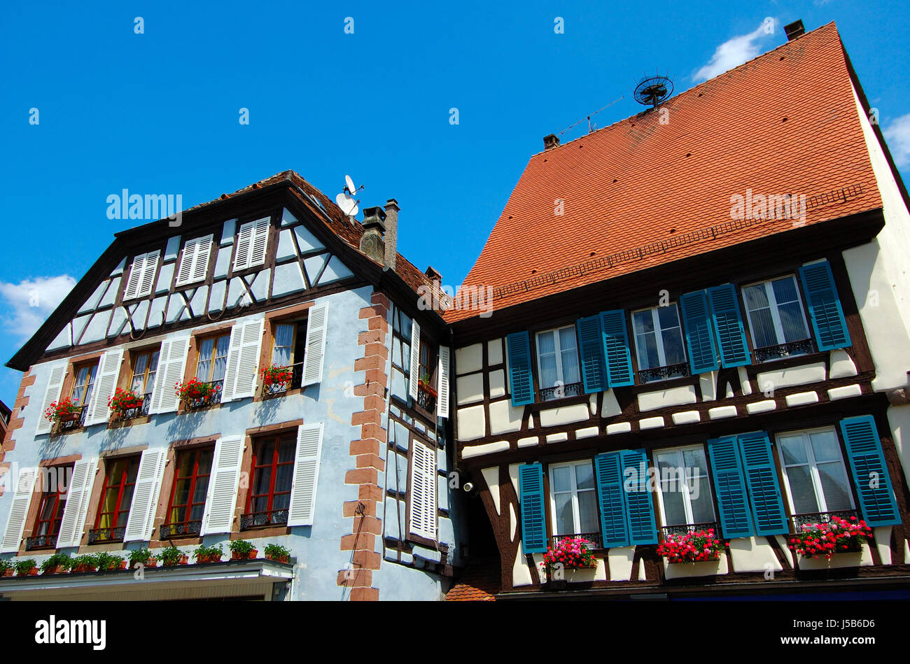 Half timbered alsatian style houses hi-res stock photography and images ...