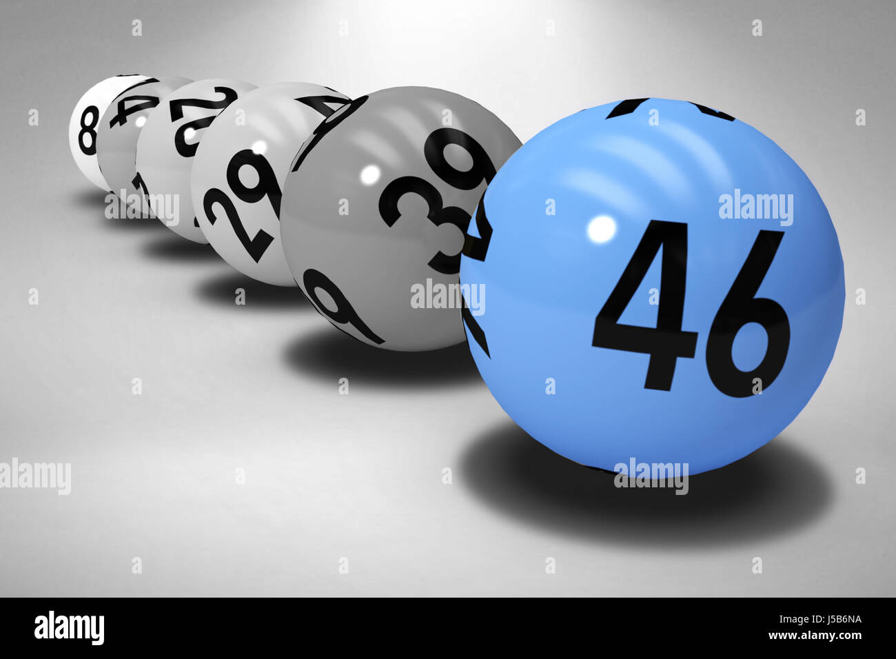 Line of lottery balls against grey background Stock Photo - Alamy