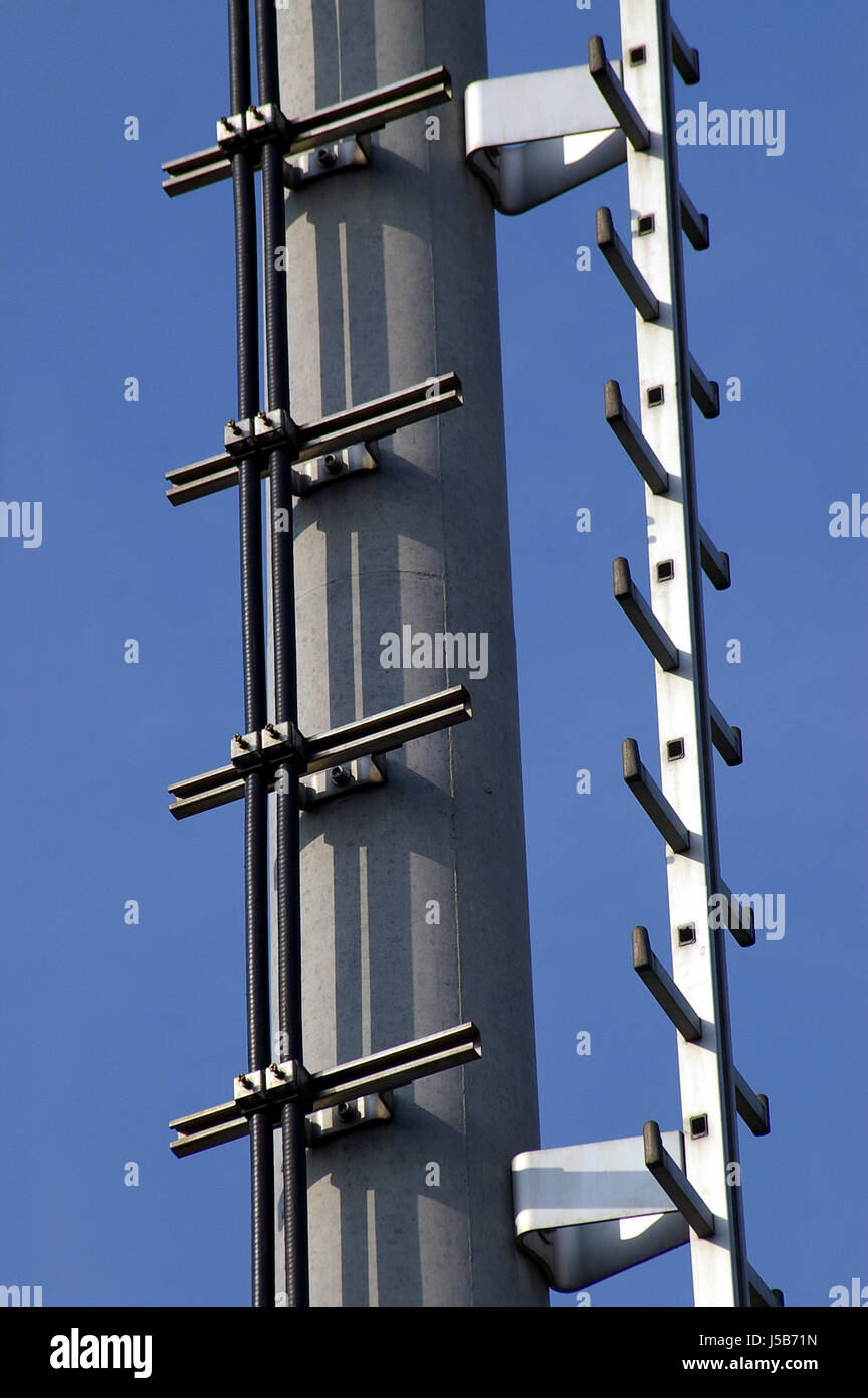 blue concrete metal mast aluminum aluminium rustless climbing aid ...