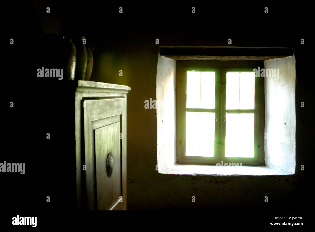 bright light through old windows Stock Photo - Alamy