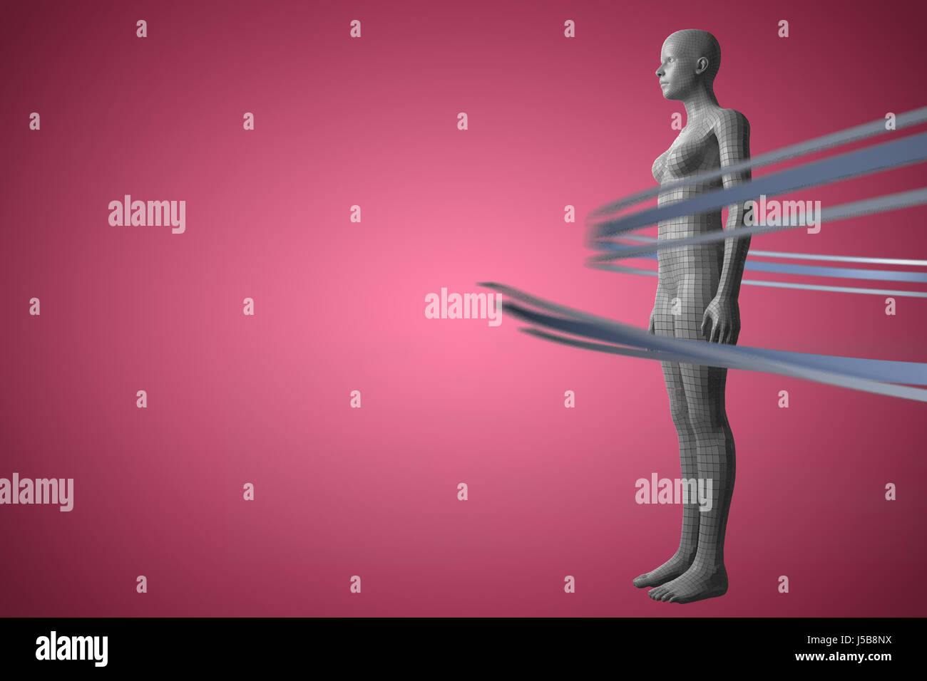 Grey line design against red and white background Stock Photo - Alamy