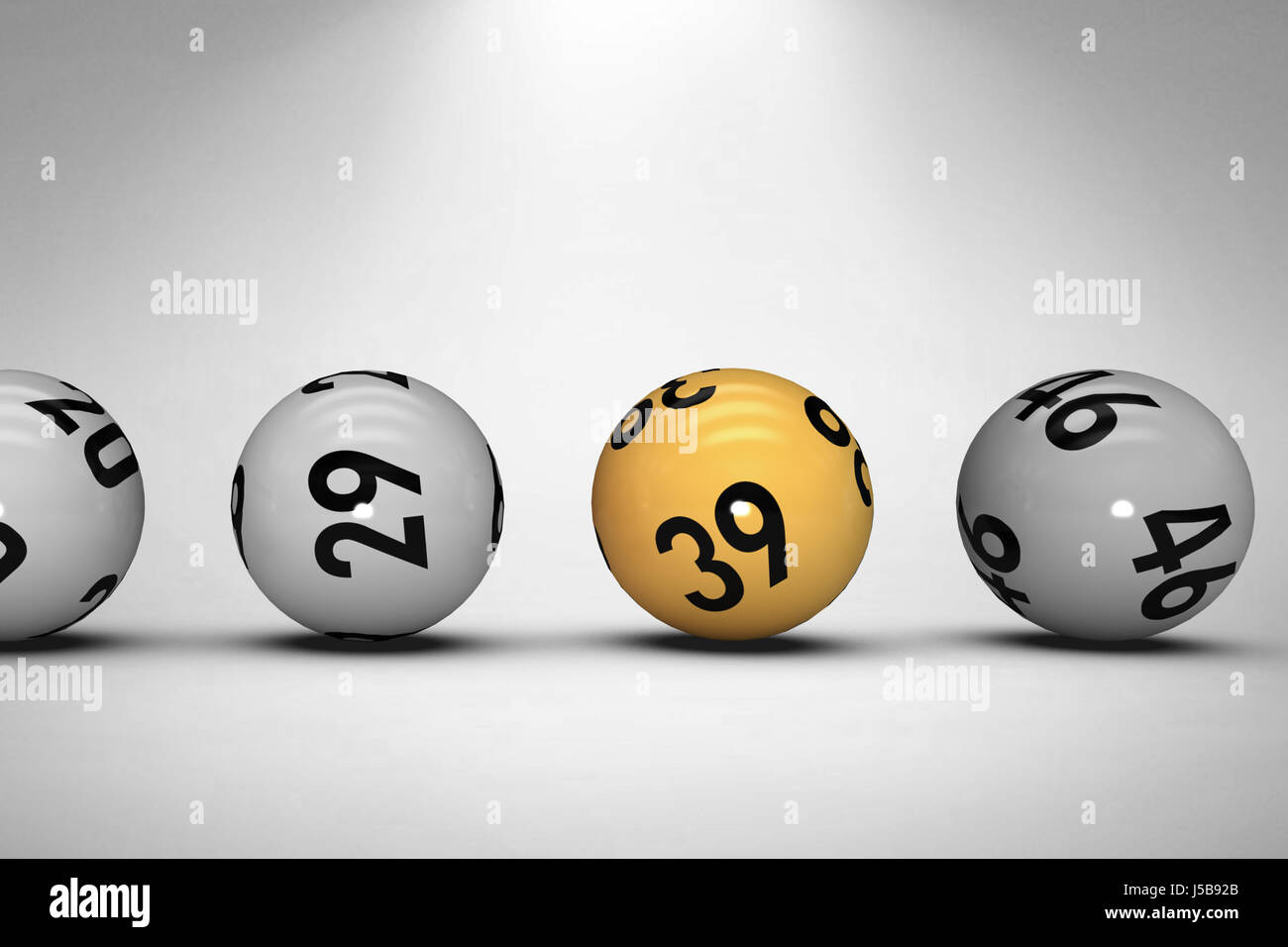 Line of lottery balls against grey background Stock Photo - Alamy