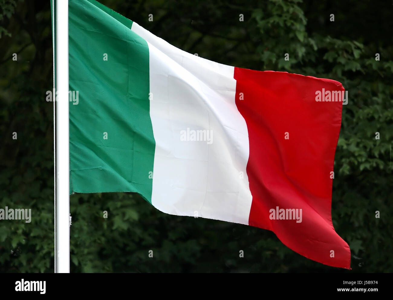 europe flag motoring mast world champion nation italy proud pride Stock ...