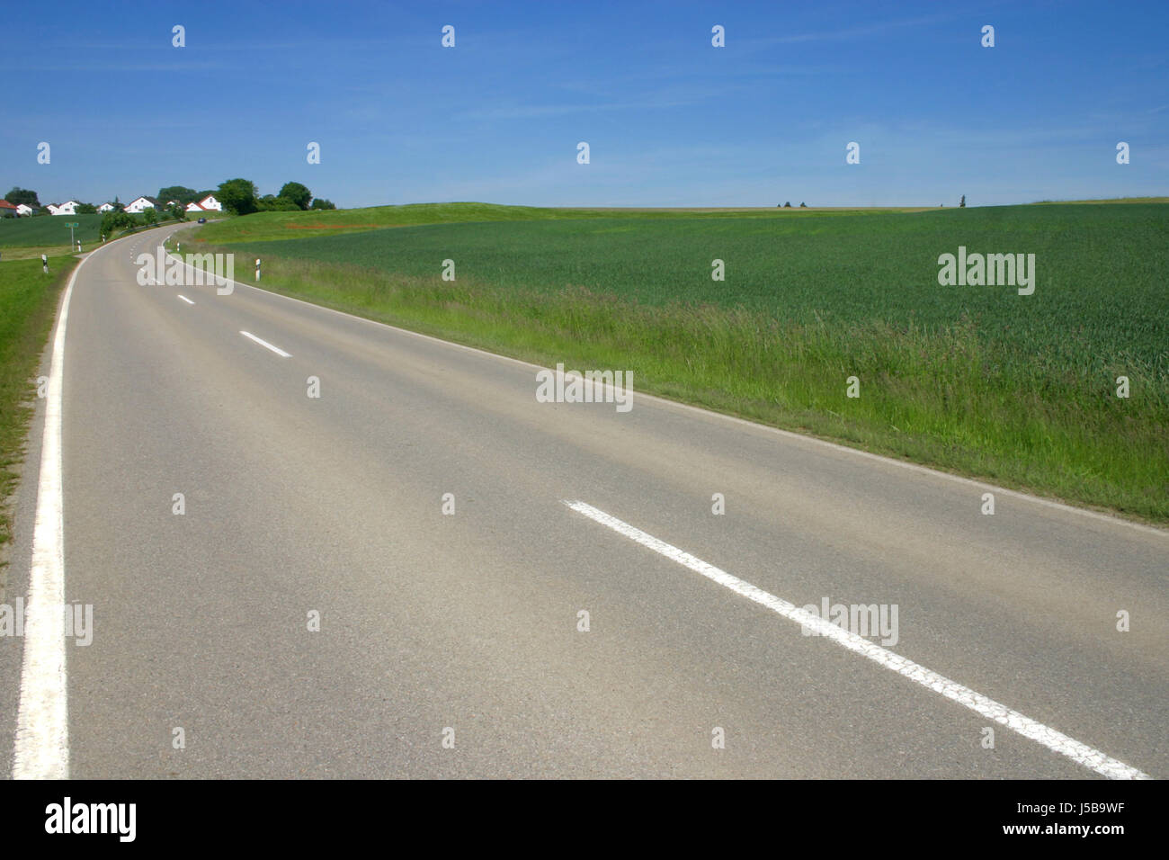 asphalt track through road road surface street road travel hill summer ...