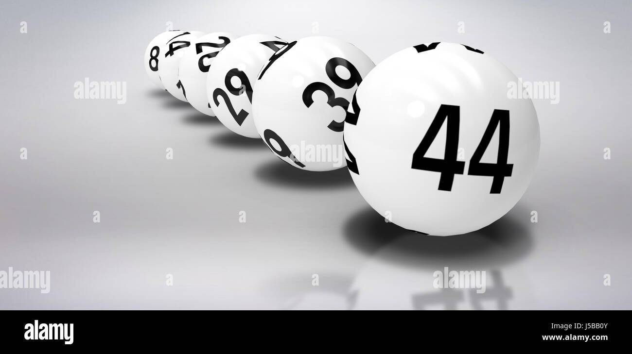 Line of lottery balls against grey background Stock Photo - Alamy