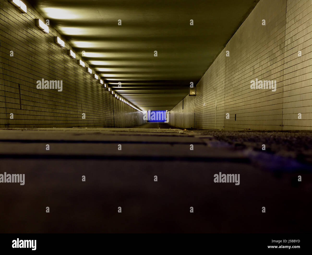 city town lighted lights concrete tunnel counter-light rectangular ...