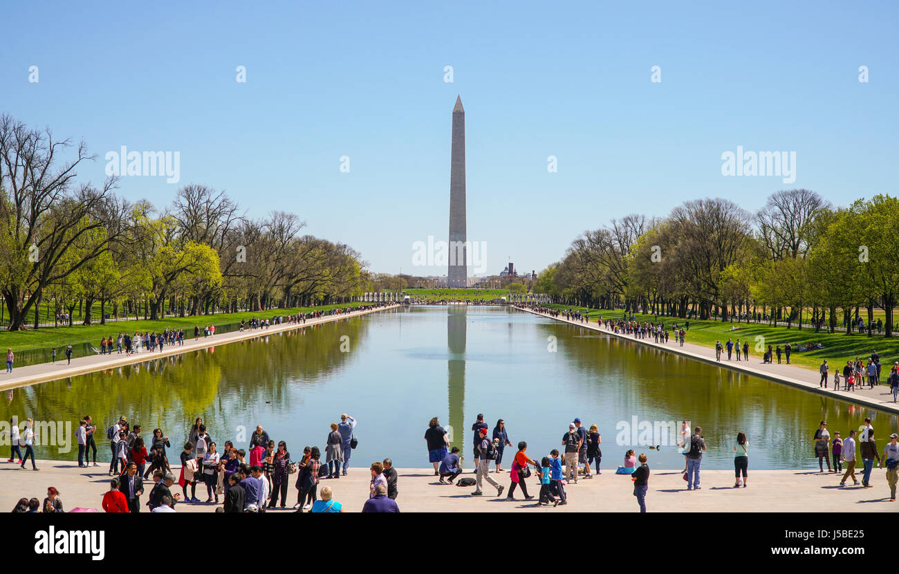 Lincoln Memorial Reflecting Pool - WASHINGTON DC - COLUMBIA Stock Photo ...