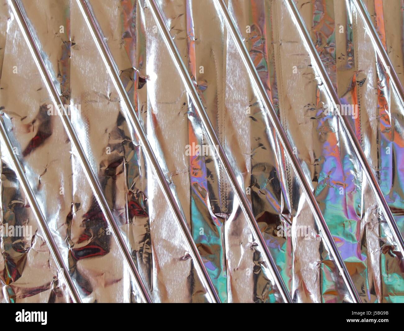 silver striated metal oblique structures skewness aluminium foil ...