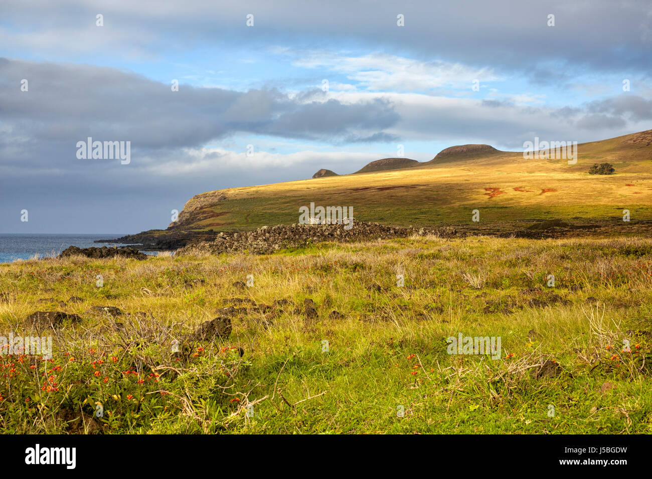 Poike Volcano, Easter Island, Chile Stock Photo - Alamy