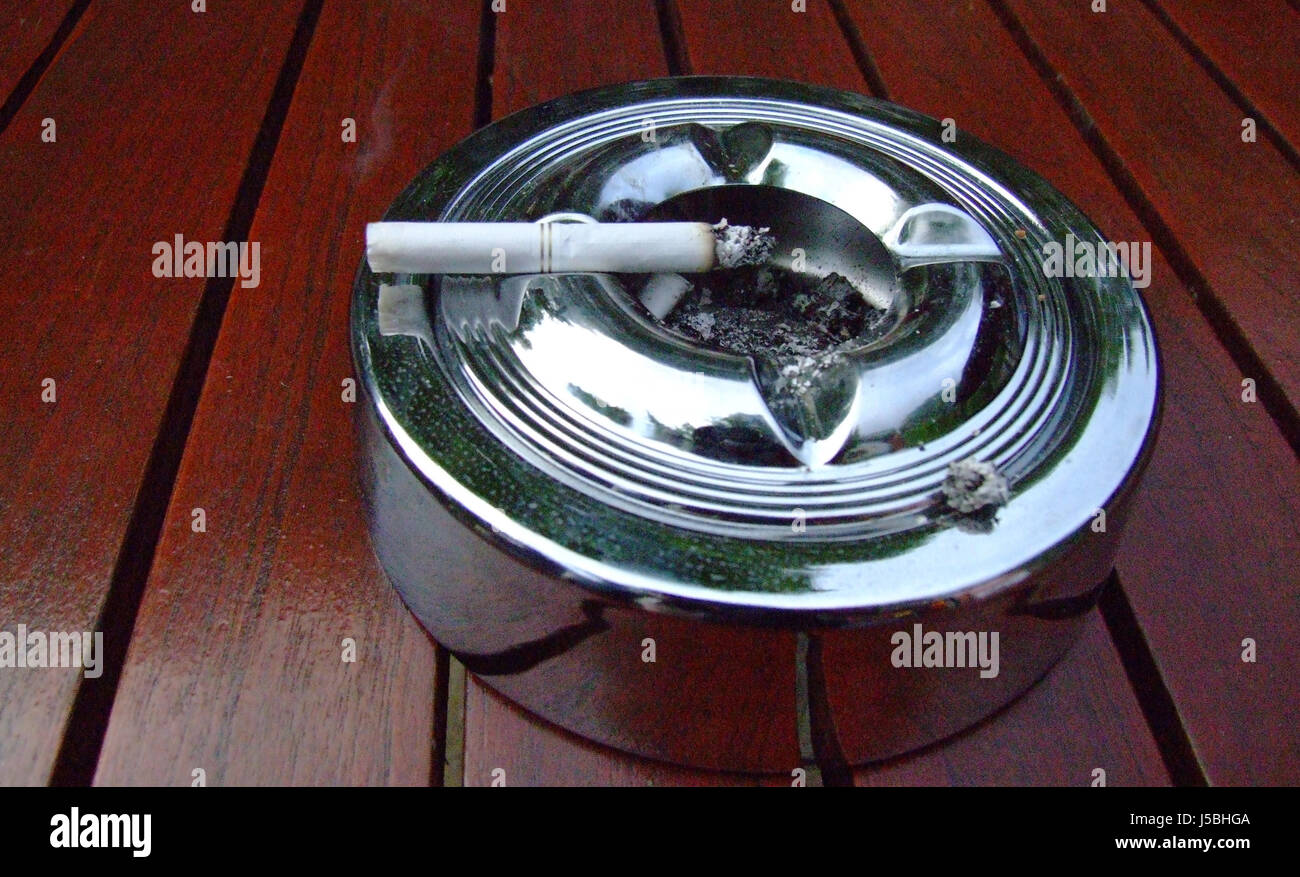 cigarette ashtray chromium file butt smoker whiff smoke smoking table ...