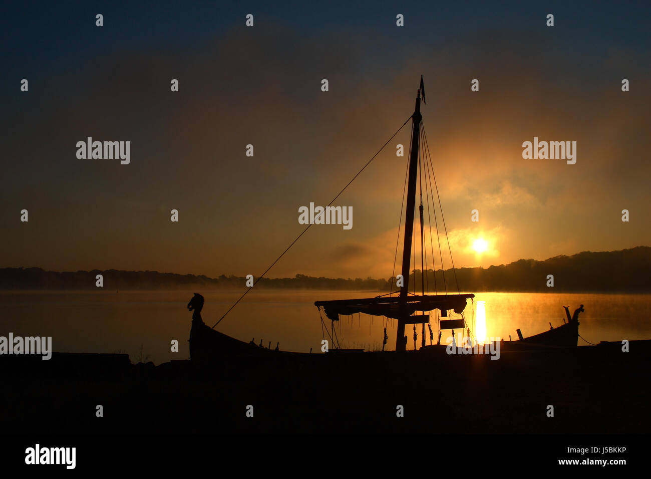 historical sunset sunrise counter-light sailing ship sailing boat ...