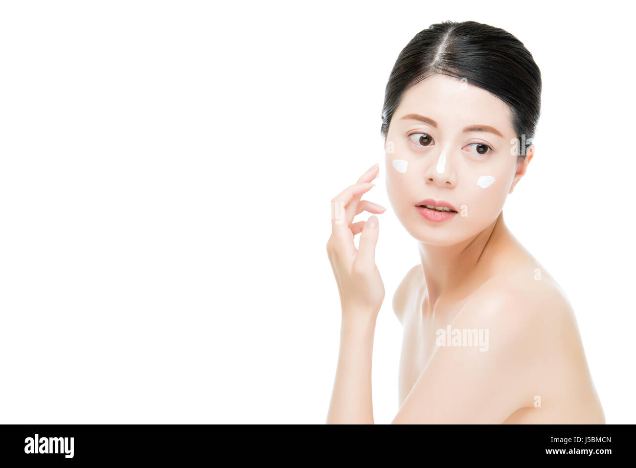 Close-up portrait of a beautiful asian chinese woman with Anti-aging ...
