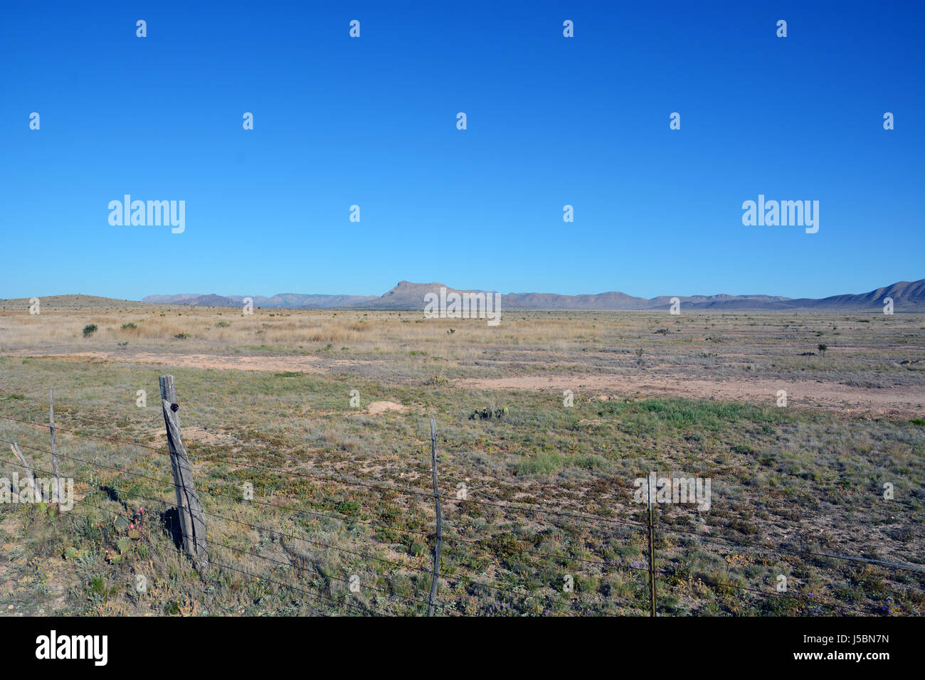 Open ranch land along US highway 385 out of Fort Stockton Texas to Big ...