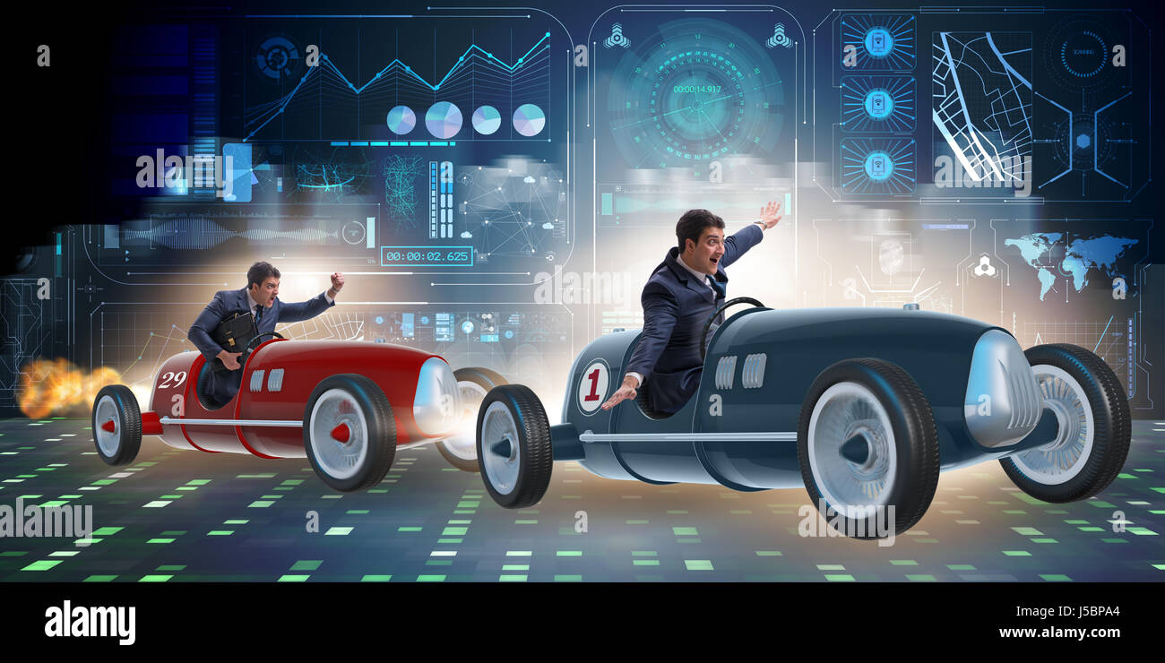 Competition concept with business people competing Stock Photo - Alamy